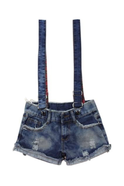 Straps Fashion Denim Shortsfor Women Romwe