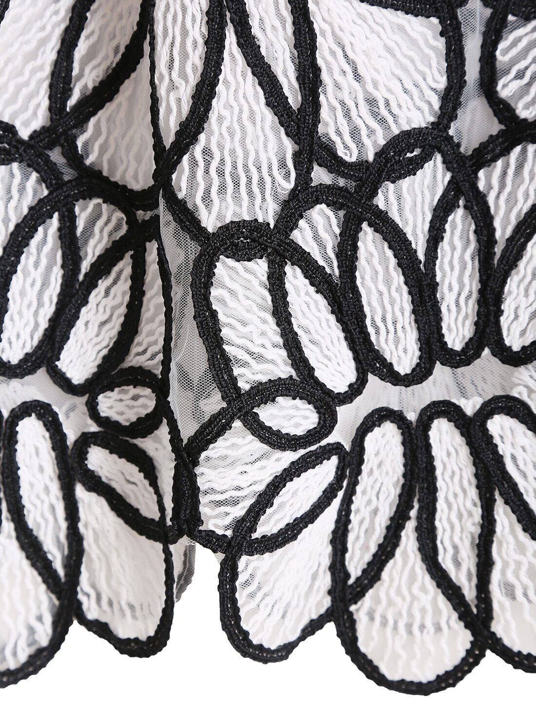 Mesh Embroidered Crop Topfor Women Romwe