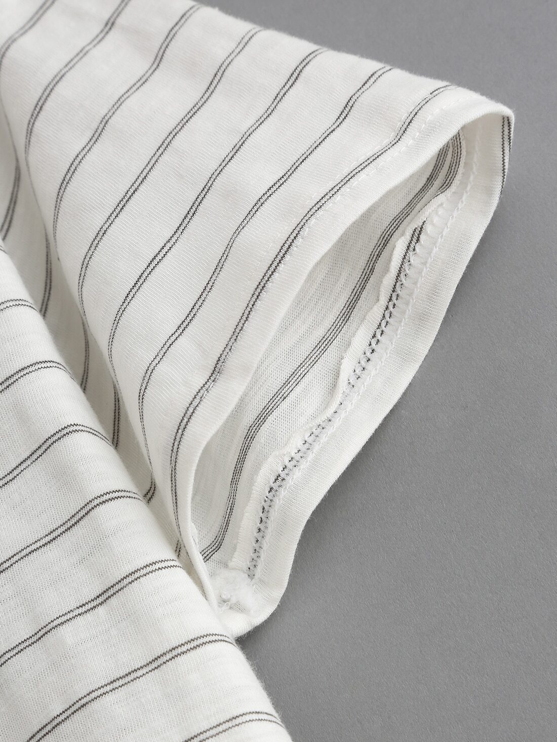 Striped Crew Neck T Shirtfor Women Romwe