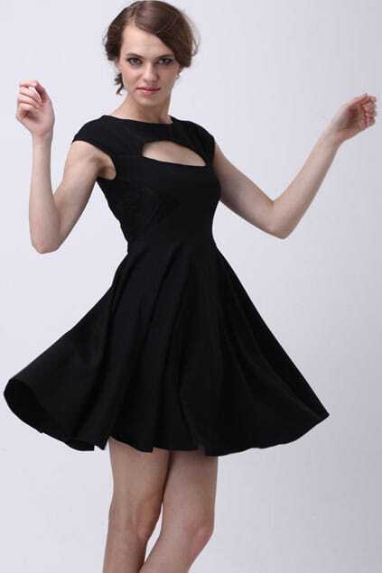 Lace Panel Detailed Cut Out Dress