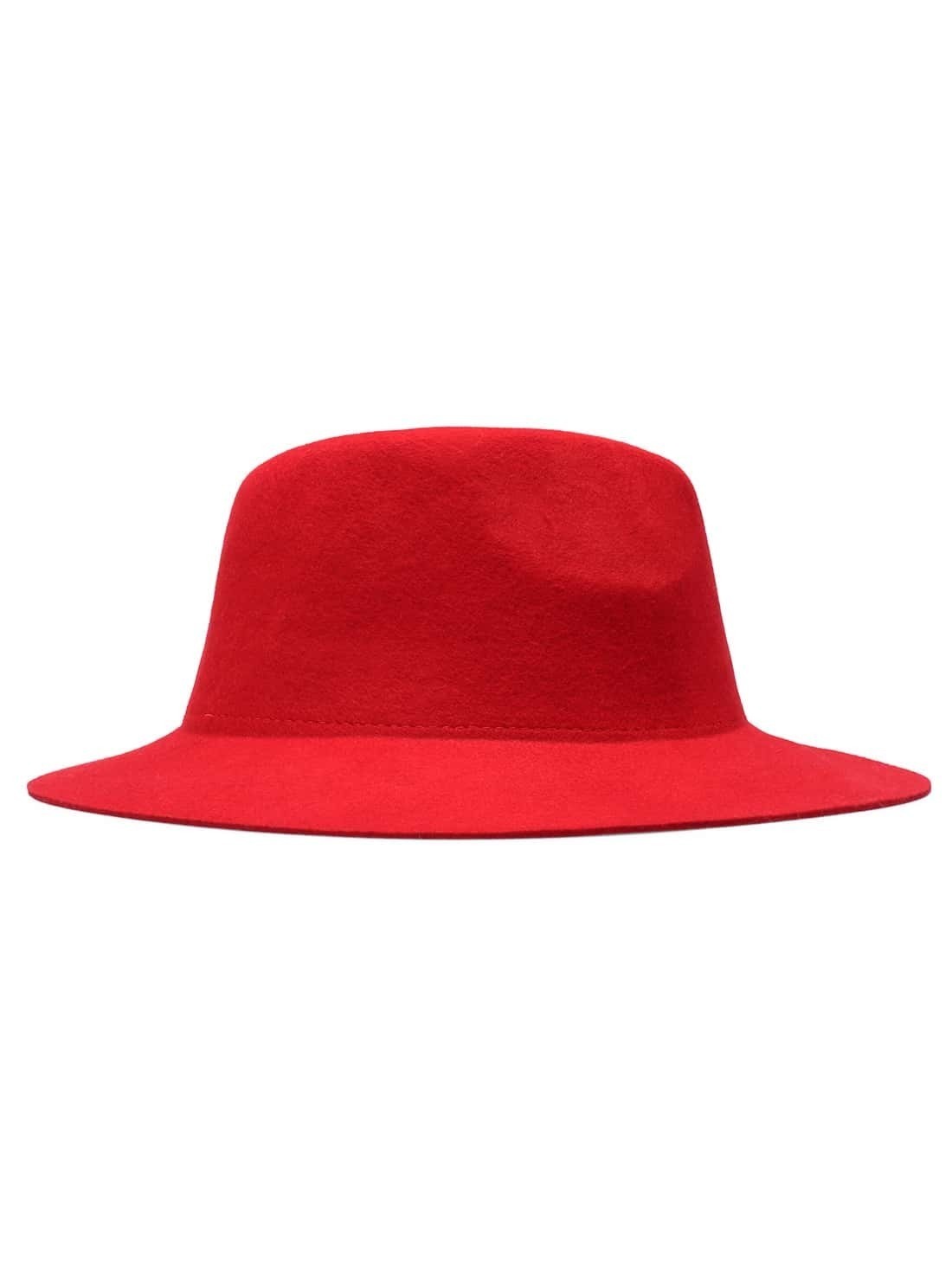 Wool Boater Red HatFor Women-romwe
