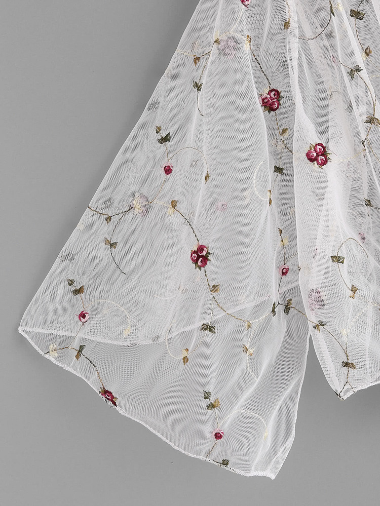 Is That The New Sheer Embroidered Mesh Knot Top ??| ROMWE UK